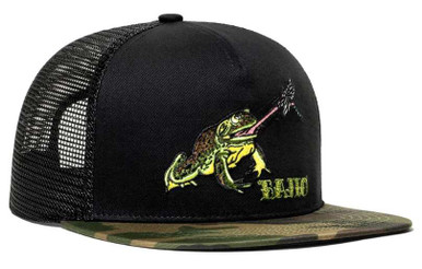 Bajio Frog Trucker Hat - Black/Camo - TackleDirect