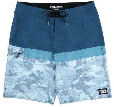 Pelagic Blue Water Fishing Shorts - Fish Camo Slt - 32 - TackleDirect