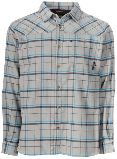 Grundens Steelhead Flannel - Metal Plaid - TackleDirect