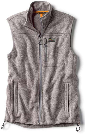 Orvis Mens R65 Sweater Fleece Vest - HthGr- Small - TackleDirect