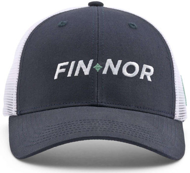 Fin-Nor Trucker Hat Word Logo - Navy/White - TackleDirect