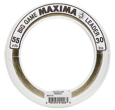 Maxima Ultragreen Big Game Mono Leader Wheel 30lb 55yd - TackleDirect