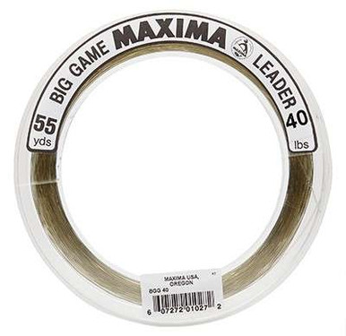 Maxima Ultragreen Big Game Mono Leader Wheel 40lb 55yd - TackleDirect