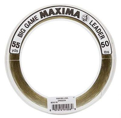 Maxima Ultragreen Big Game Mono Leader Wheel 50lb 55yd - TackleDirect