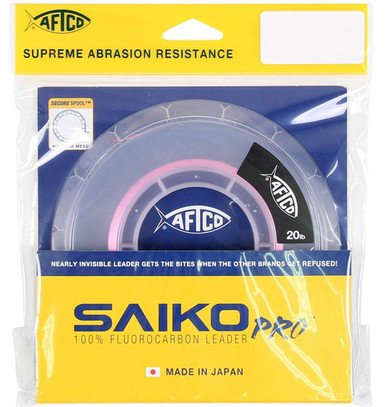 Aftco Saiko Pro Fluorocarbon Leader - Pink - 20lb 50yds - TackleDirect