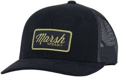 Marsh Wear Script Trucker Hat - Black - TackleDirect