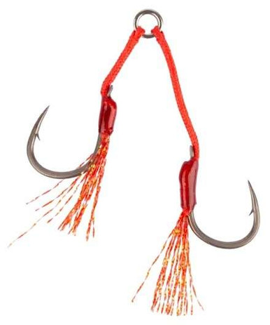 Mustad Alpha Light Flash Double Assist Hooks - TackleDirect