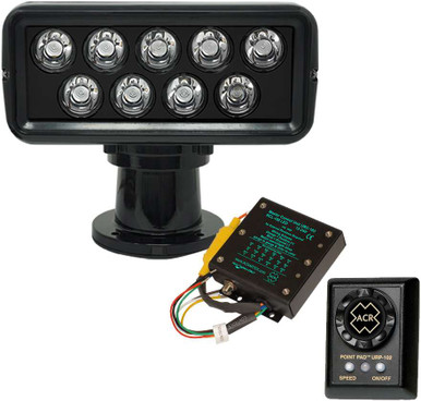 ACR RCL-100 LED Searchlight Kit - 12/24V - Black - TackleDirect