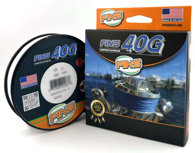 FINS 40G Superline - White - 85lb - 3000yd - TackleDirect