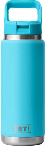 YETI Rambler 26oz Bottle with Straw Cap - Reef Blue - TackleDirect