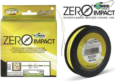 PowerPro Zero-Impact Braid Fish Line AQ Gr 300yd Spool - TackleDirect