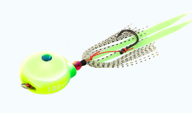 Shimano Lucanus Flat Fall Jig - 150g Chartreuse/Glow - TackleDirect