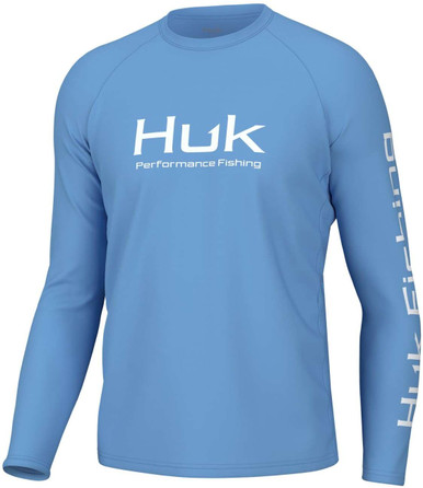 Huk Vented Pursuit LS Shirt - Marolina Blue L - TackleDirect
