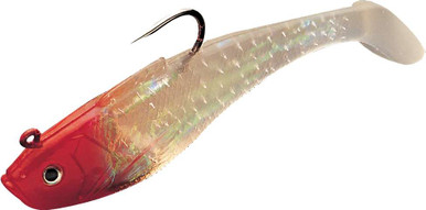 Tsunami Swim Shad Soft Swimbaits - 5in - Red Head - TackleDirect