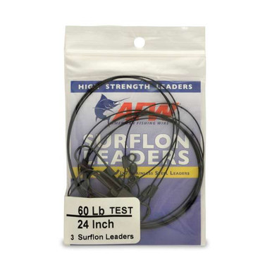 American Fishing Wire Surflon 1x7 Nylon Coated Leader 60lb - 24in - 3pk ...
