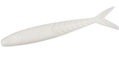 Zoom Shimmer Shad - 4.25in - White - TackleDirect