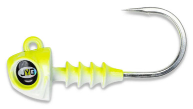 JYG PRO Fishing SWYM Jig Head 1oz (5in) Highlighter - TackleDirect