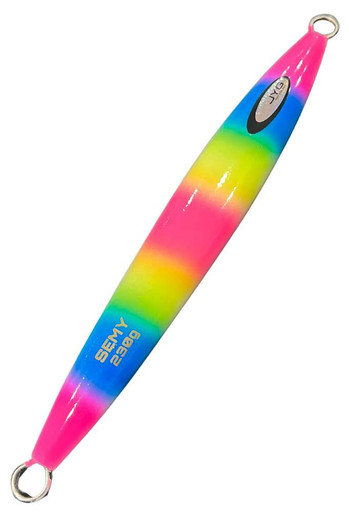 JYG PRO Fishing Semy Slow Pitch Jig - 130g - Rainbow - TackleDirect