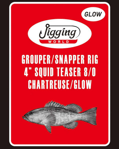 Jigging World Grouper / Snapper 4in Squid Teaser Rigs - TackleDirect
