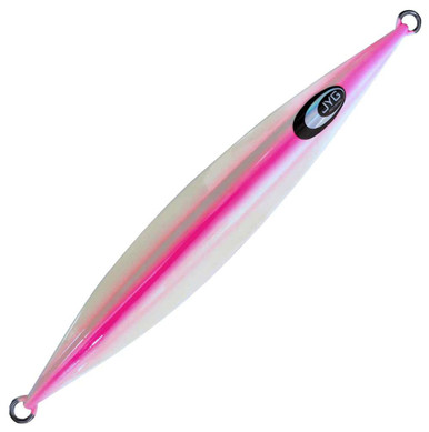 JYG PRO Fishing Deep Slow Pitch Jig - 400g Pink Glow - TackleDirect