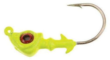 DOA C.A.L. Jig Heads 3/4oz 3 Pack 420 Chartreuse-Red Eye