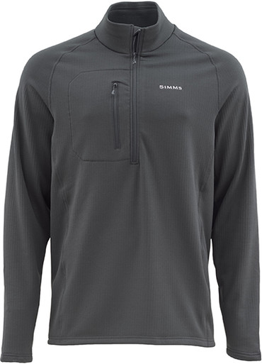 Simms Fleece Midlayer Top - Raven - Small - TackleDirect