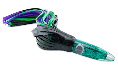 CandH Wahoo Whacker XL Lure - 16in - Black/Green/Purple - TackleDirect