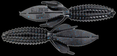 Reaction Innovations Sweet Beaver Bait - Black/Blue Flake 10pk