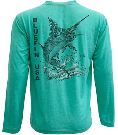 Bluefin USA Zentangle Marlin LS Technical Shirts - TackleDirect