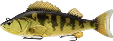 LIVETARGET Yellow Perch Swimbait - 8in - Gold/Olive - TackleDirect