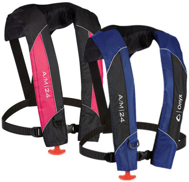 Onyx A/M-24 Automatic/Manual Inflatable PFD Life Jacket - TackleDirect