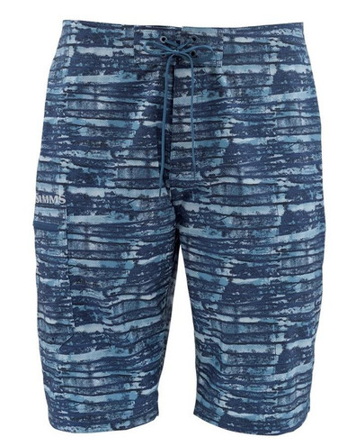 Simms Surf Short - Water Print Dusk - 40 Waist - TackleDirect