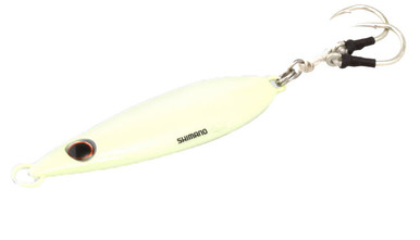 Shimano Butterfly Flat-Fall Jigs 100g SG Super Glow - TackleDirect