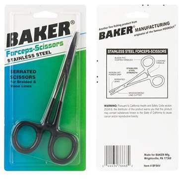 Baker Tools BSF6V Forceps Scissor w/ PVC coated handle - TackleDirect