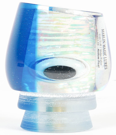 Marlin Magic Medium Pear Trolling Lure Head - Blue Back - TackleDirect