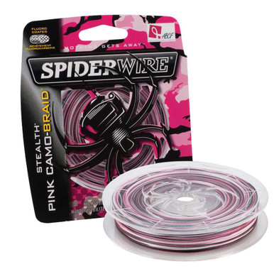 Spiderwire Stealth Pink Camo Braid 200yds 65lb - TackleDirect