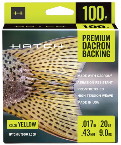 Hatch HDB100Y-20LB Premium Dacron Fly Line Backing - TackleDirect
