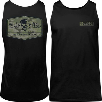 Salt Life At Ease Mens Tank Top - Black - Large