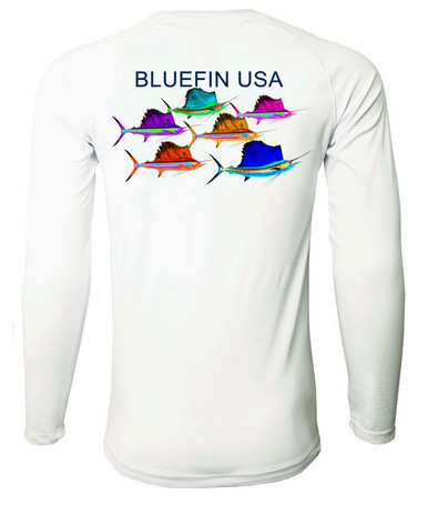 Bluefin USA Second Skin Rashguard - Multi Sailfish - M - TackleDirect