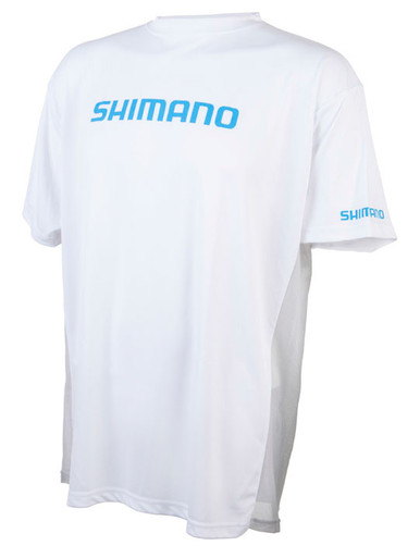 Shimano Short Sleeve Tech T-Shirt - White - L - TackleDirect