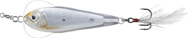 LIVETARGET Flutter Shad - 1-3/4in - Silver/Pearl - TackleDirect