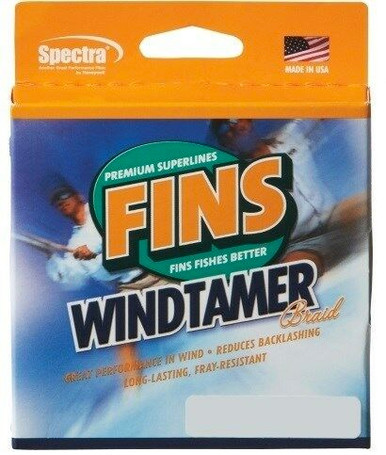 FINS Windtamer Braided Fishing Line - Green - 30lb - 500yds - TackleDirect