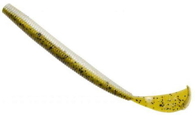 Strike King Rage Cut-R Worm - 6 inch - Green Pumpkin Pearl - TackleDirect