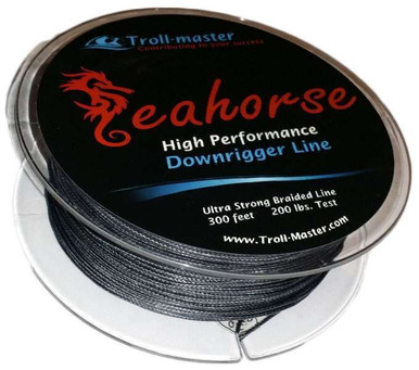 Troll-Master Seahorse Downrigger Braided Line 300ft Black