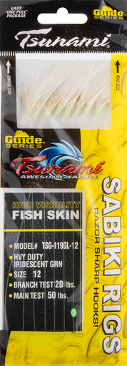Tsunami Guide Series Heavy Duty Sabiki Rig - Glow - 12 - TackleDirect