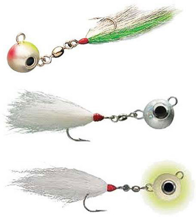 Tsunami TSBJ-6 Ball Jig Lure Chartreuse/White - TackleDirect