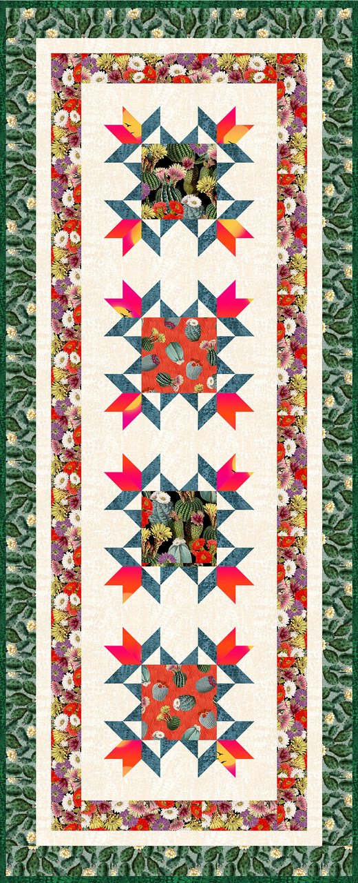 Desert Bloom Table Runner - The Blank Quilting Corp.