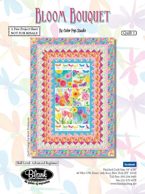 Bloom Bouquet Quilt #1, Current Project, The Blank Quilting Corporation