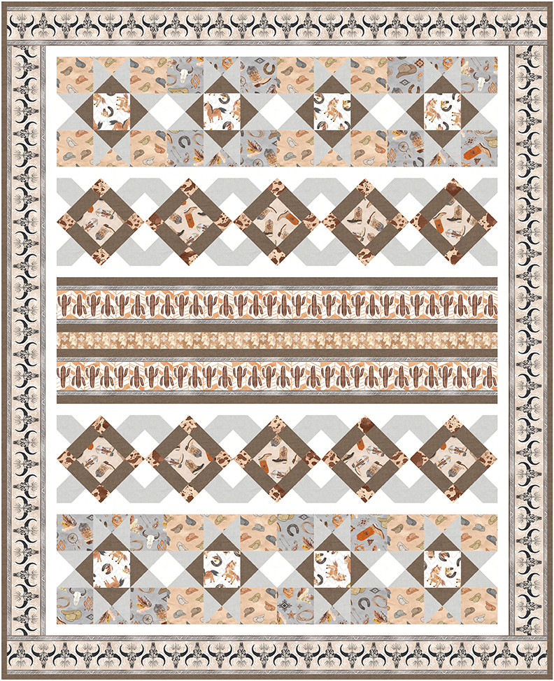Western Boho Baby - Hidden Cowboy Quilt - The Blank Quilting Corp.