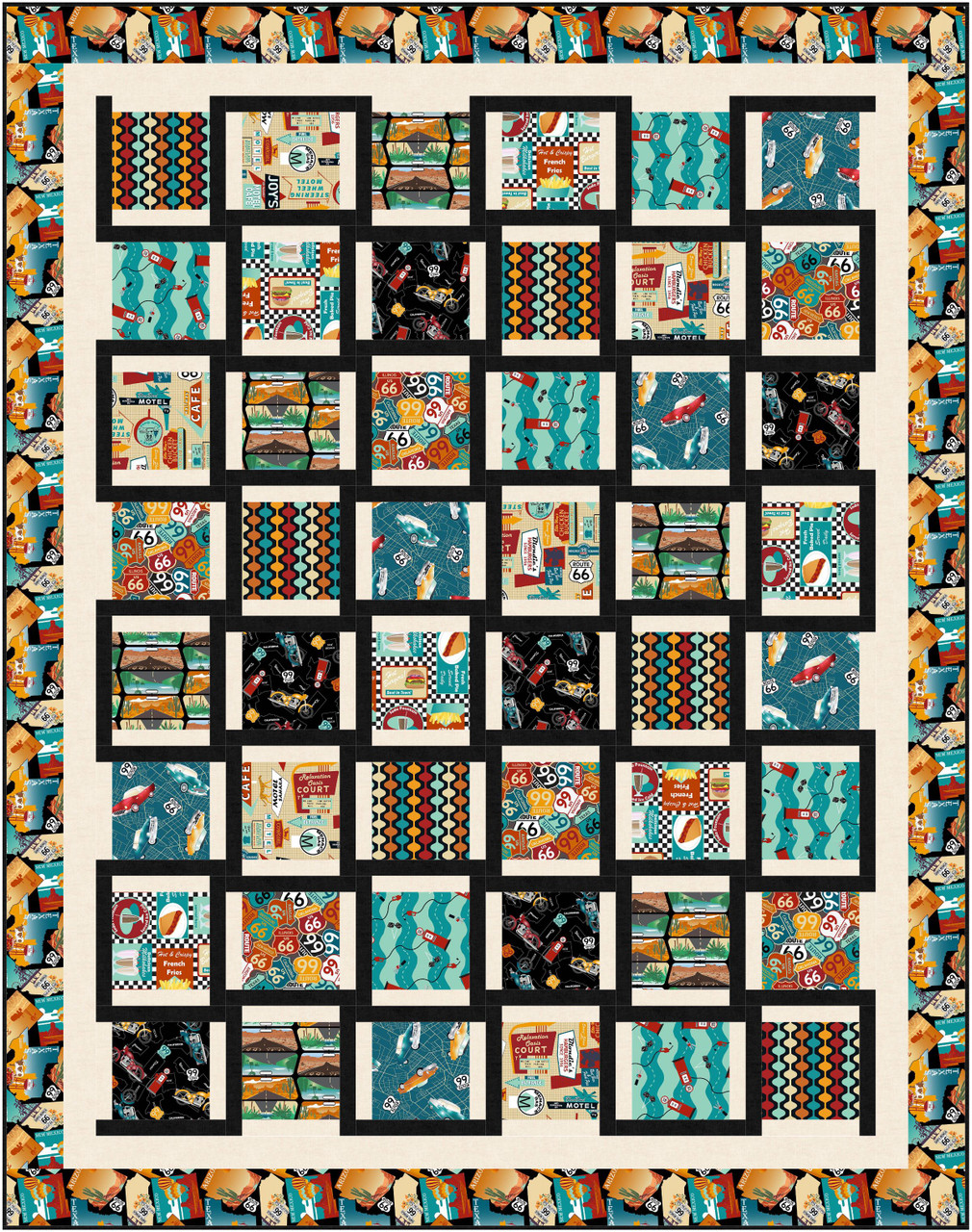 Cruisin' the Open Road - I'm Busy Quilt - The Blank Quilting Corp.